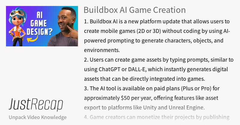 The future of game design? Buildbox AI REVEALED · JustRecap
