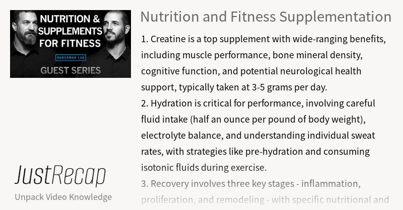 Dr. Andy Galpin: Optimal Nutrition & Supplementation for Fitness | Huberman Lab Guest Series ...