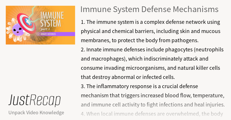 Immune System, Part 1: Crash Course Anatomy & Physiology #45 · JustRecap